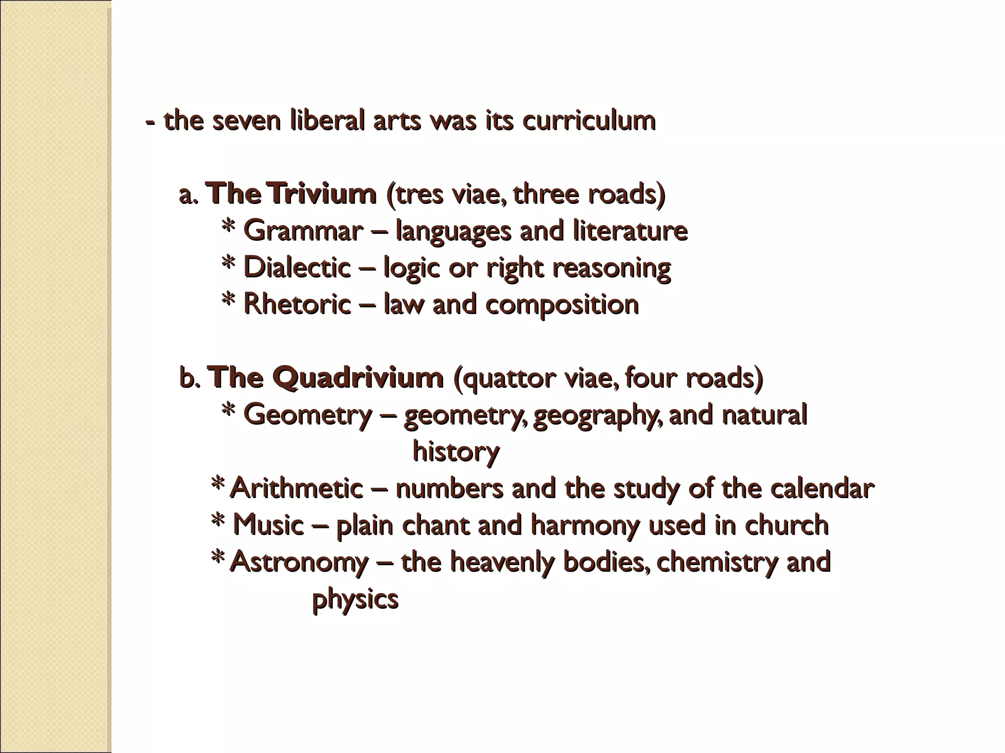 CHAPTER 5 MONASTICISM, SCHOLASTICISM, CHIVALRY, THE GUILD SYSTEM OF ...