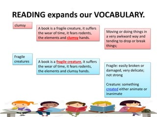 Edu 6 - Developmental Reading; Lesson 2: Significance of Reading | PPTX