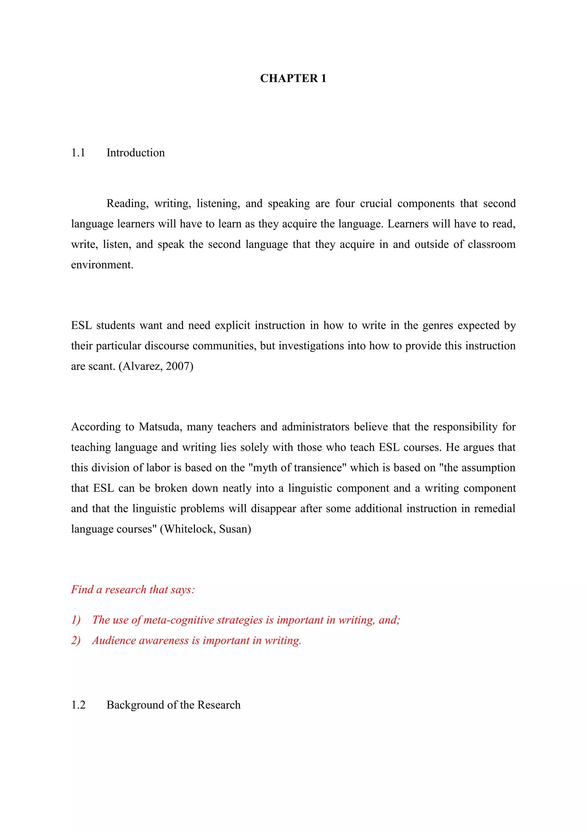 RESEARCH PROPOSAL: CHAPTER 1 | DOCX