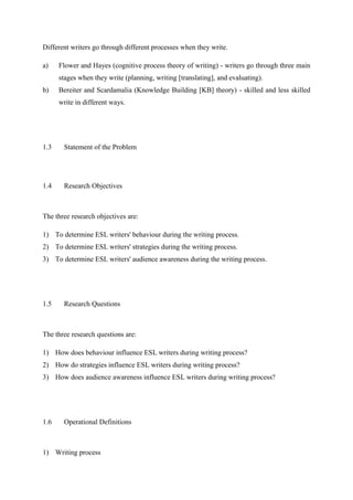 RESEARCH PROPOSAL: CHAPTER 1 | PDF