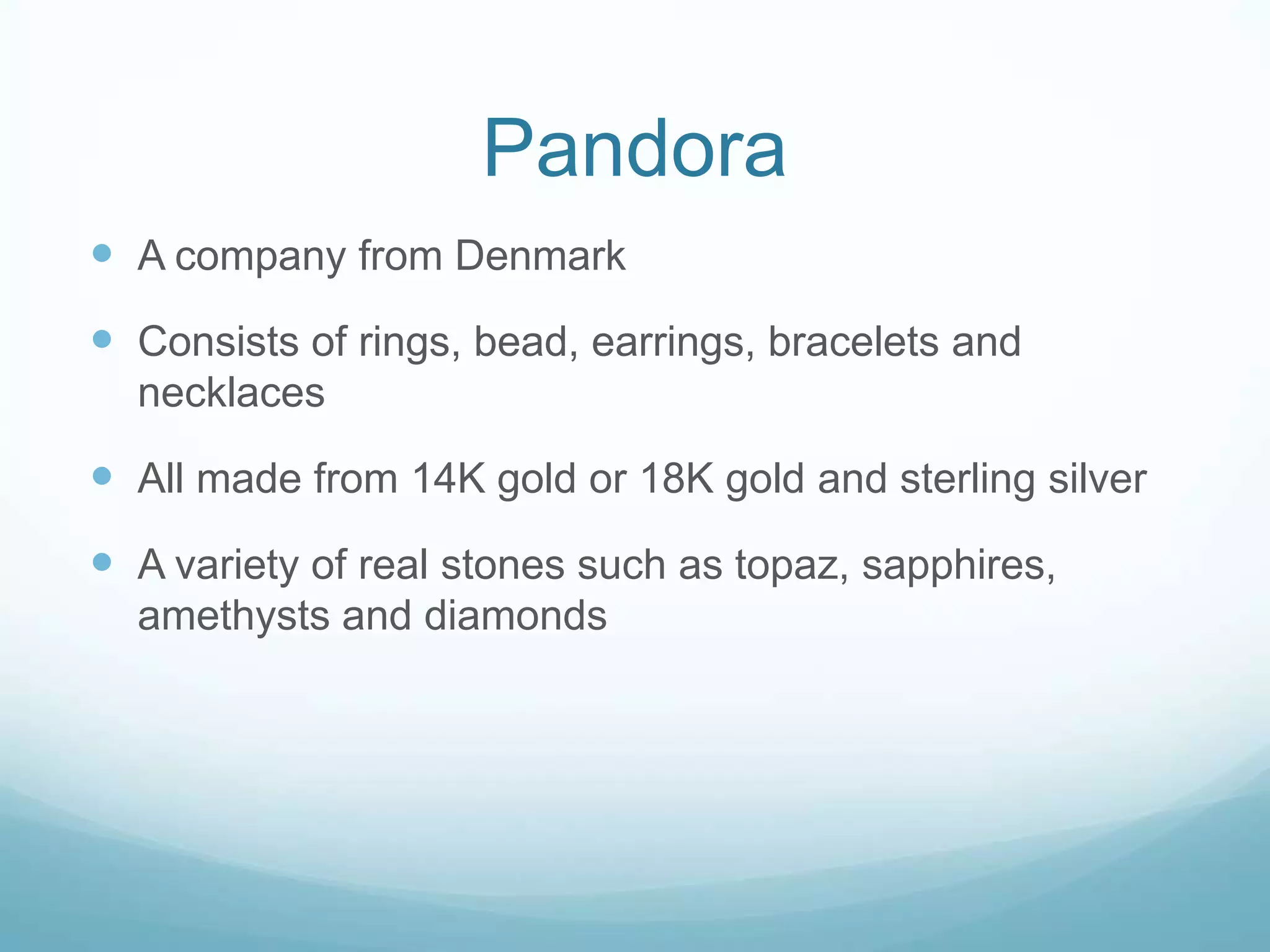 Pandora Introduction | PPTX