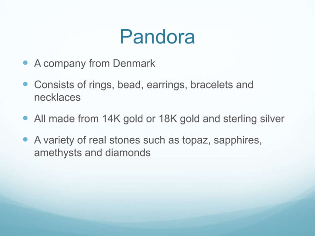 Pandora Introduction | PPT