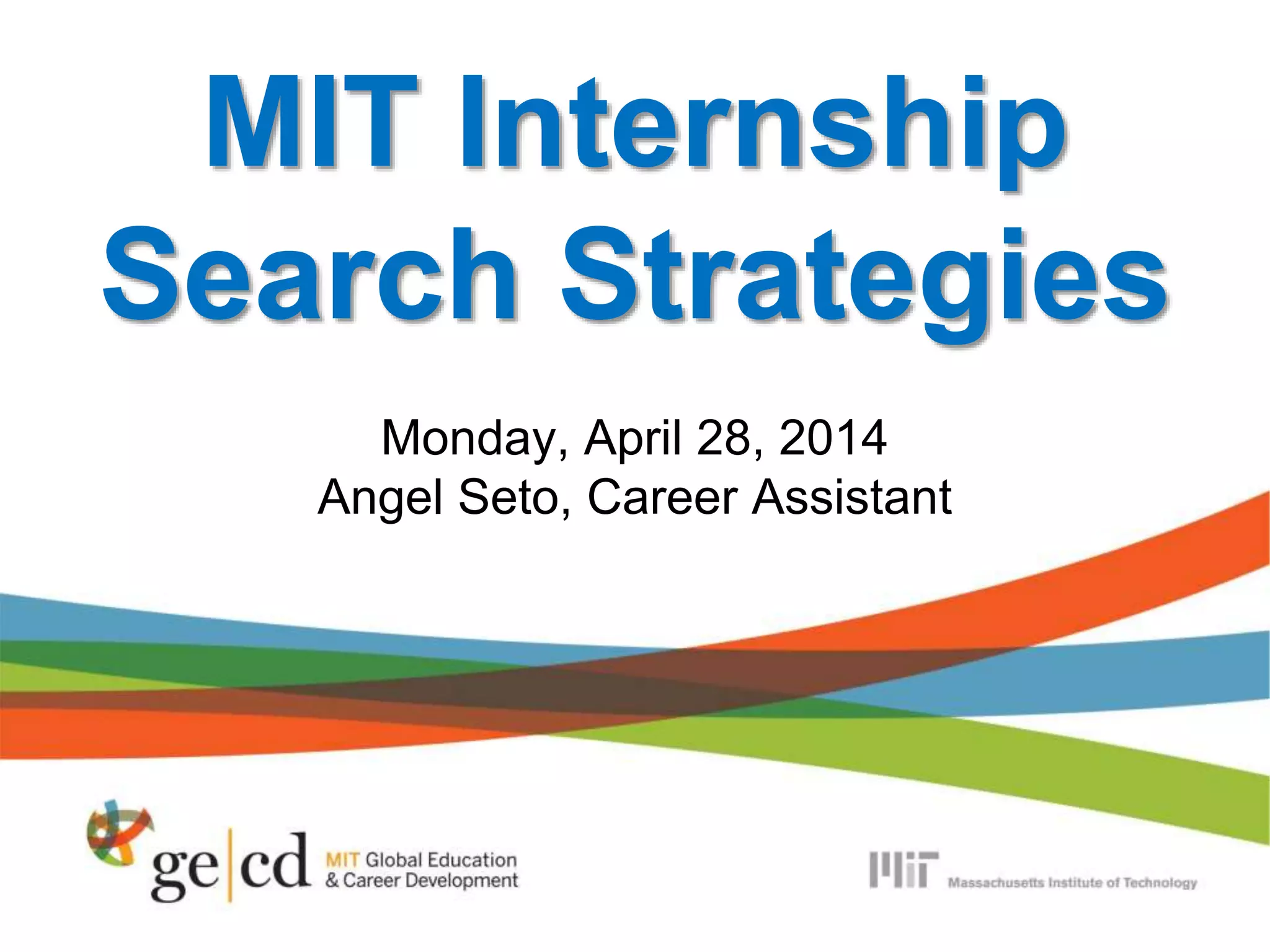 Internship Search Strategies | PPT