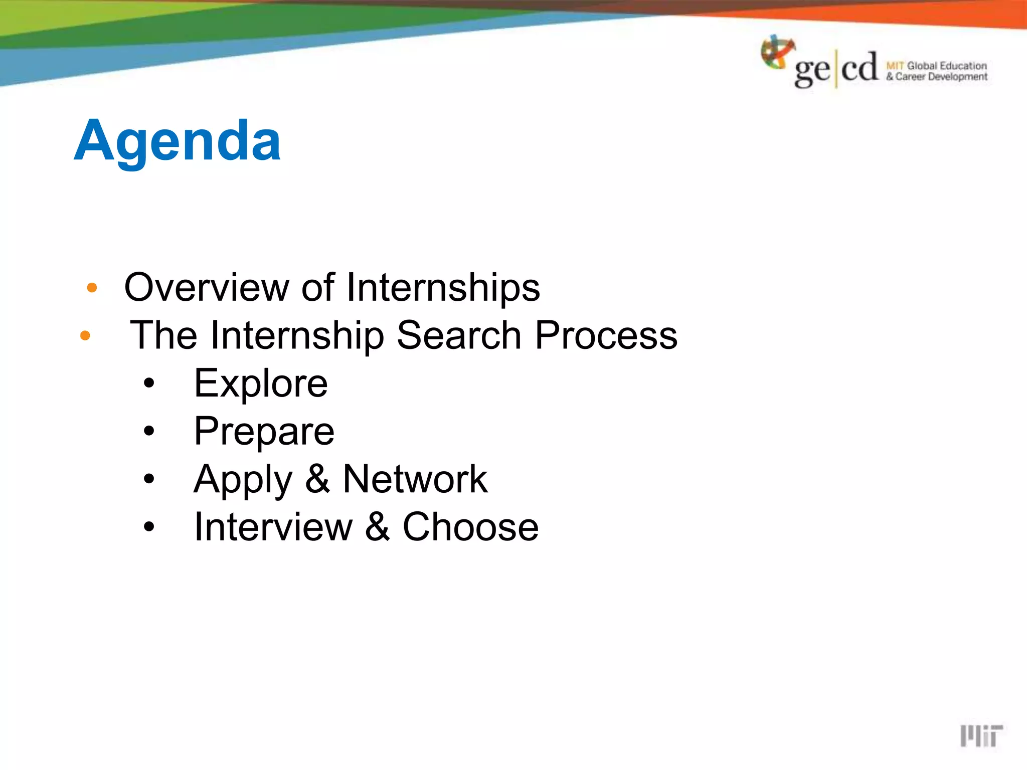 Internship Search Strategies | PPT
