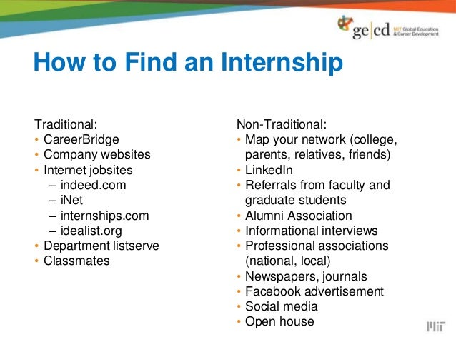 Internship Search Strategies