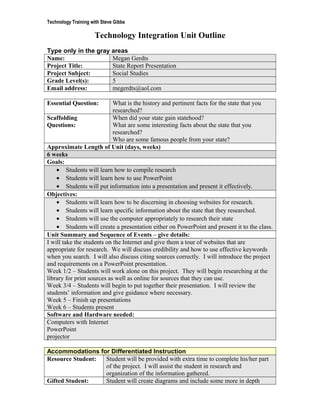 Technology Unit Outline | PDF