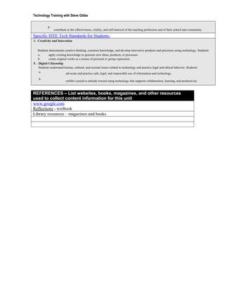 Technology Unit Outline | PDF