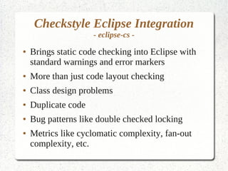 Quality Assurance using the Eclipse IDE | PPT