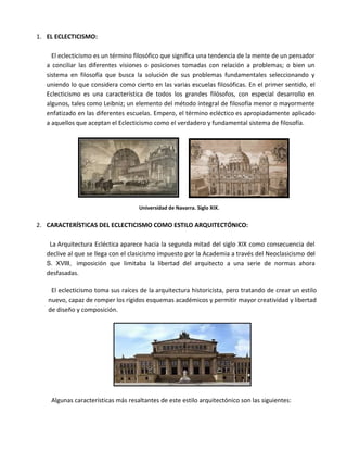 ECLECTICISMO Y ART NOUVEAU EDUARDO GONZALEZ | PDF