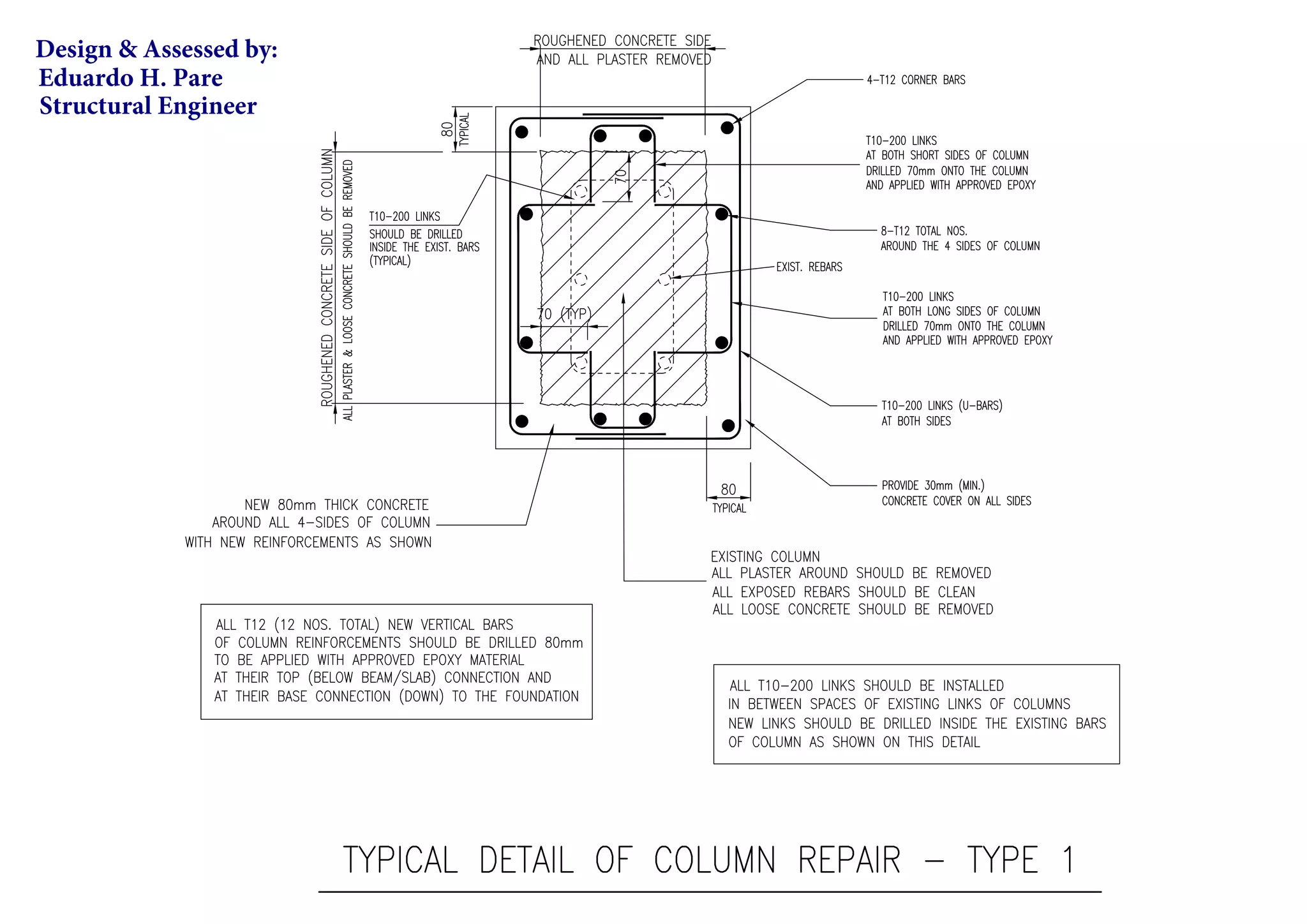 RCC COLUMNS REPAIR/STRENGTHENING DETAILS | PDF