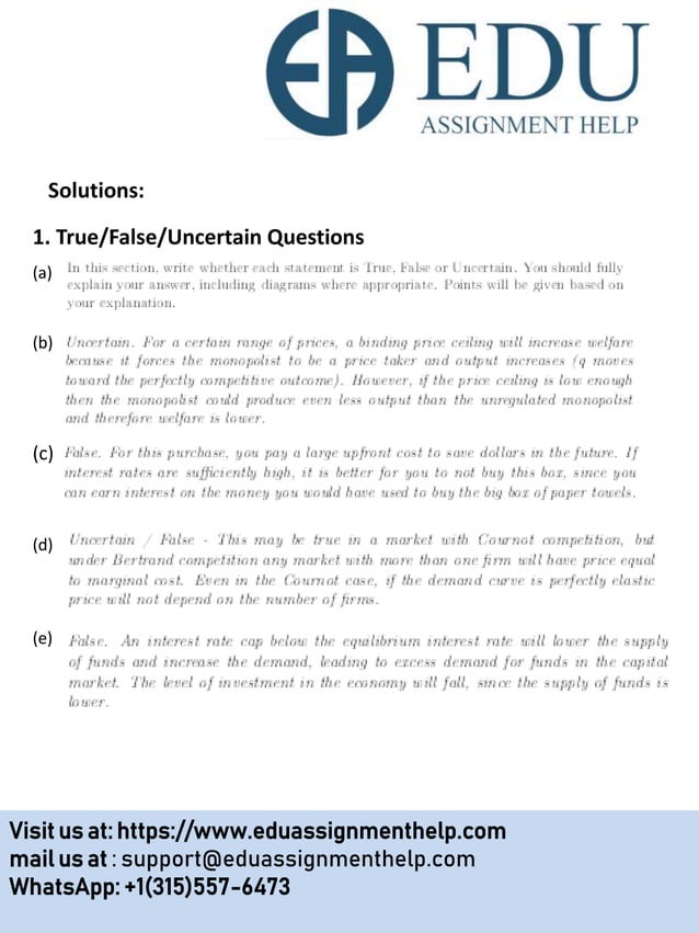 Principles of Microeconomics - Edu Assignment Help | PPTX | Business Accounting & Finance | Business