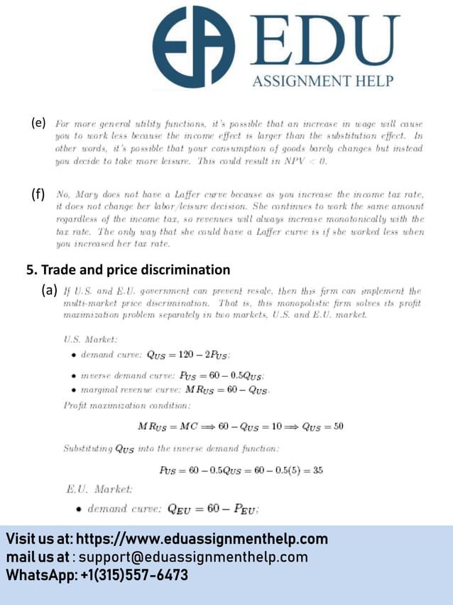 Principles of Microeconomics - Edu Assignment Help | PPTX | Business Accounting & Finance | Business
