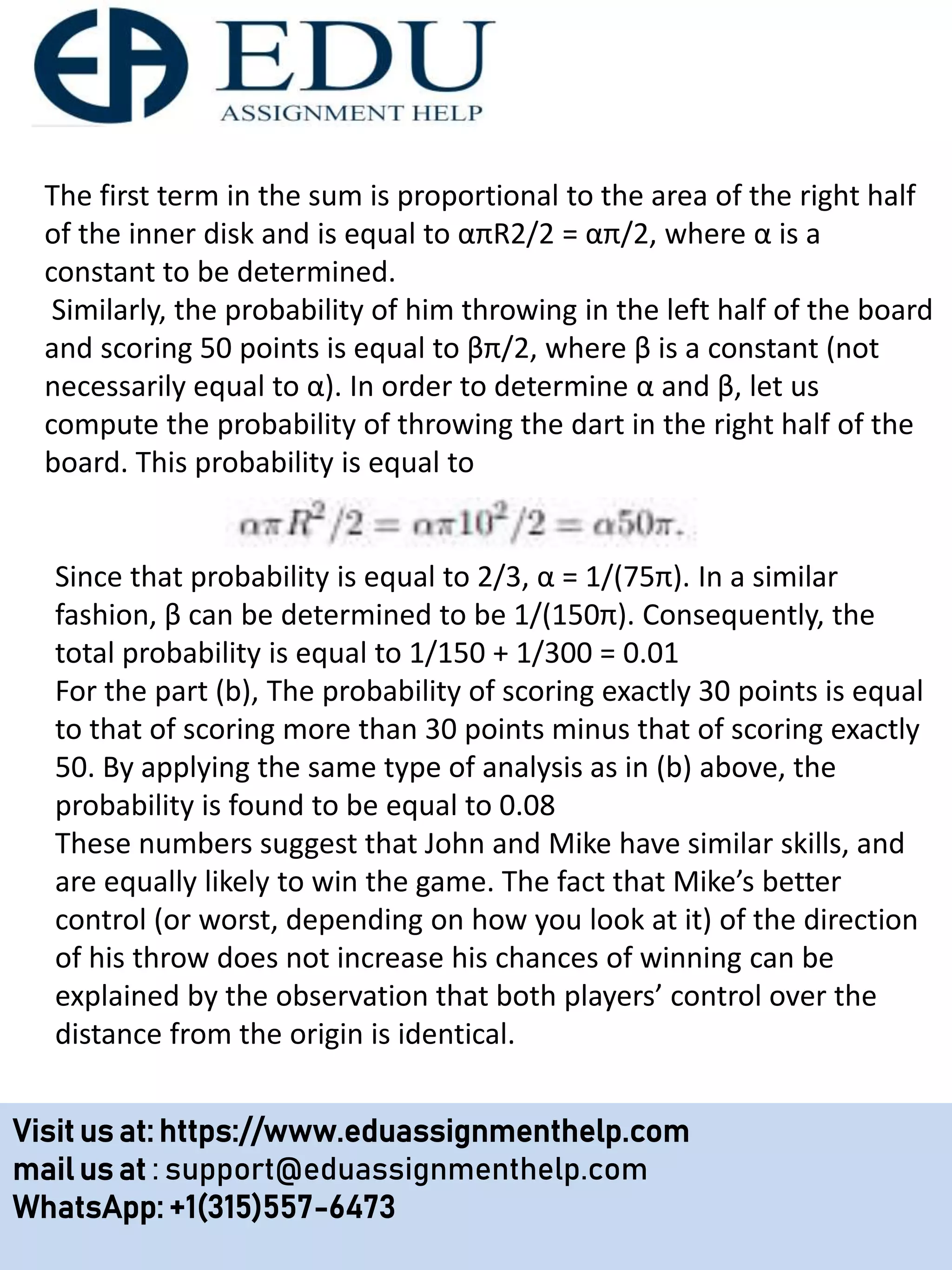 Probabilistic Systems Analysis- Edu Assignment Help | PPTX