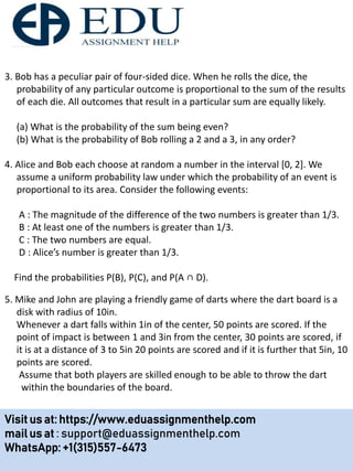 Probabilistic Systems Analysis- Edu Assignment Help | PPTX