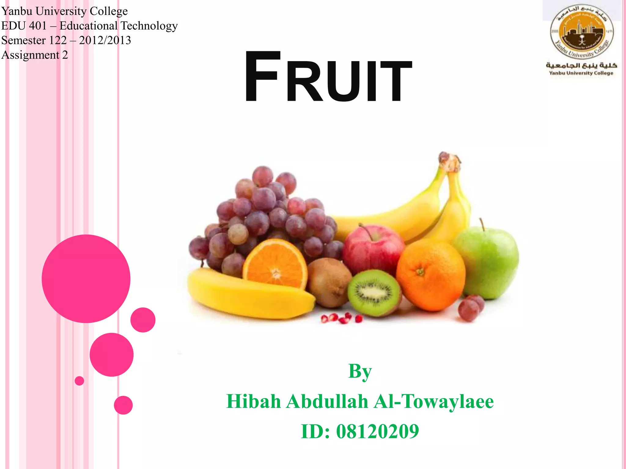 Fruit ppt for 6-7 aged | PPTX