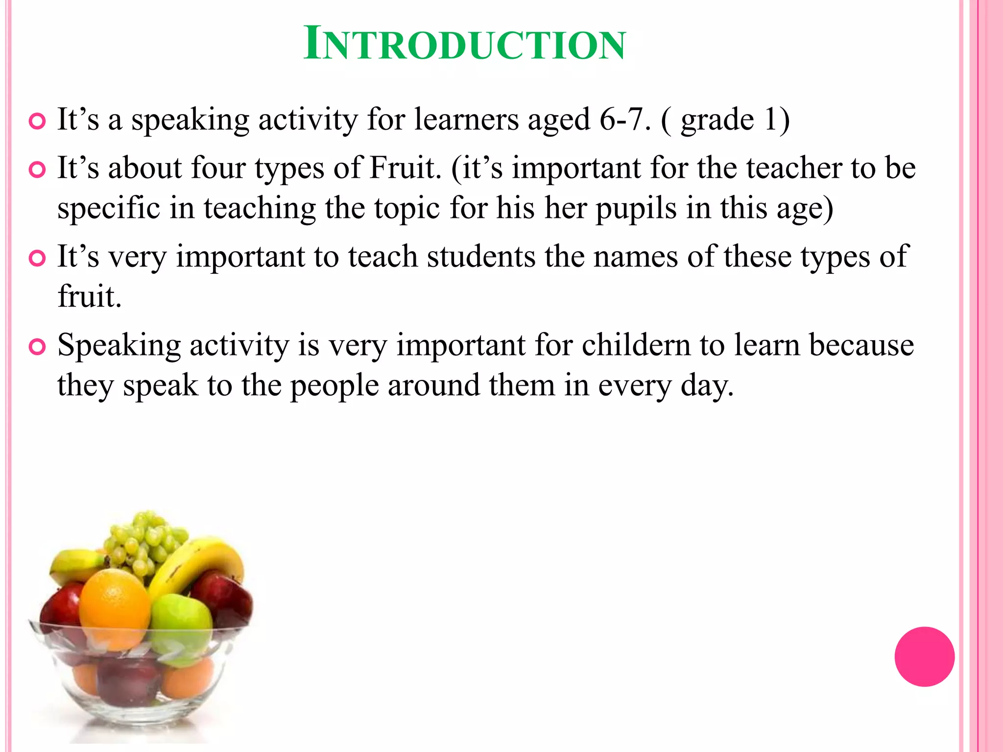 Fruit ppt for 6-7 aged | PPT