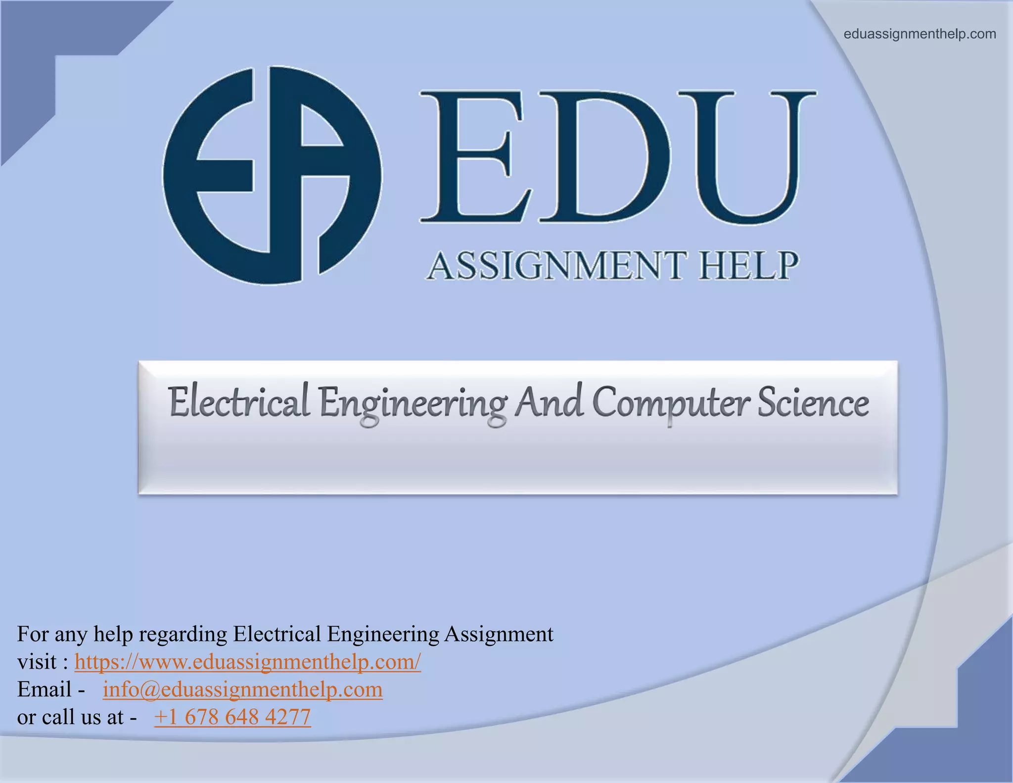 Electrical Engineering Assignment Help | PPTX