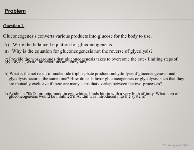 Biochemistry Homework Help | PPT