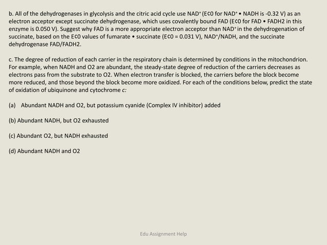 Biochemistry Homework Help | PPT