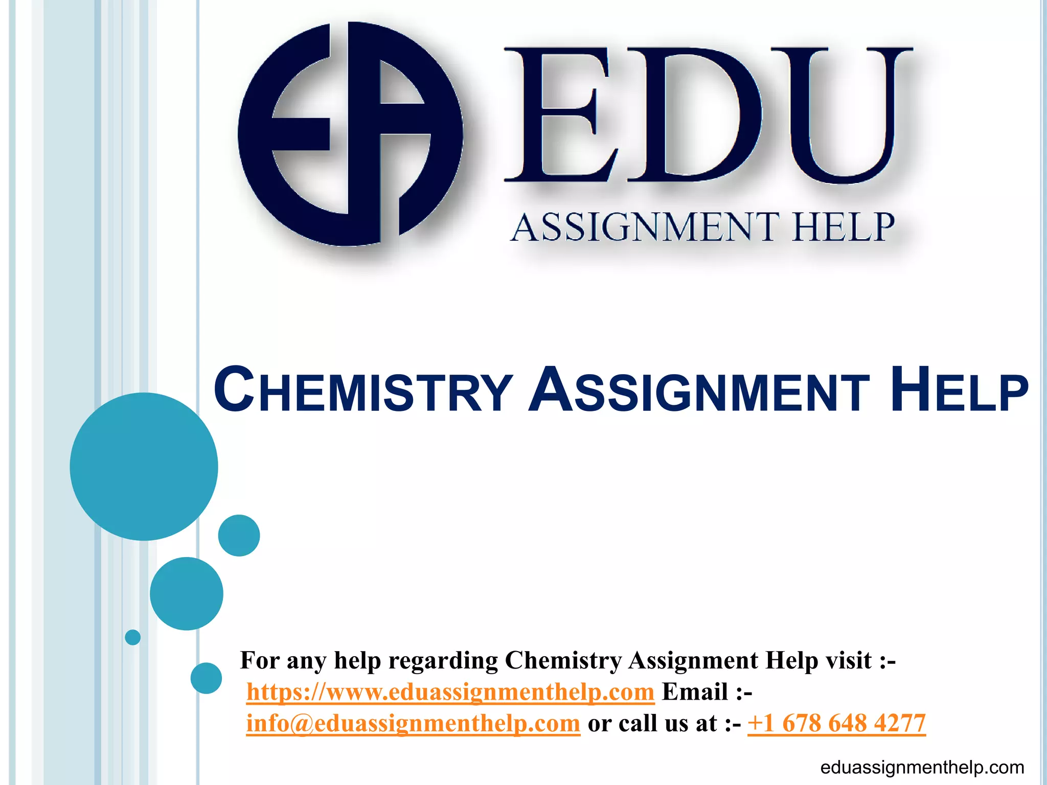 Chemistry Assignment Help | PPTX