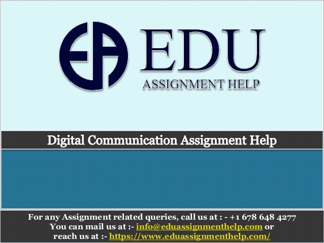 Digital Communication Assignment Help | PPTX