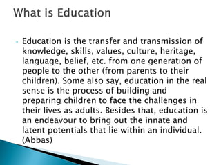 Eduation Beyond School | PPT