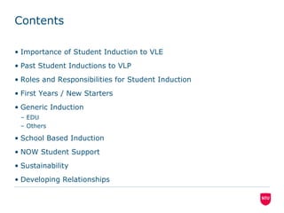 Student Induction in NOW | PPT