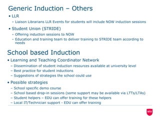 Student Induction in NOW | PPT