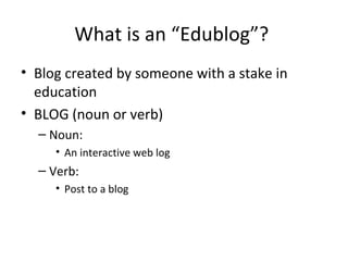 Edublogs | PPT
