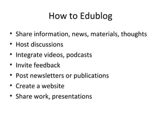 Edublogs | PPT