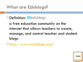Edublogs PowerPoint | PPT