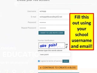 Edublogs tutorial | PPT