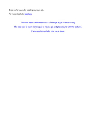 EduBuzz Google Apps | DOC