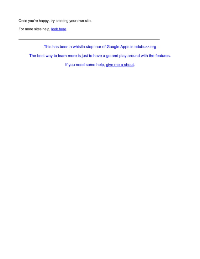 EduBuzz Google Apps | DOC