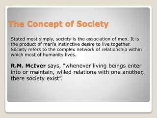 EDUC 11 Concept of society | PPTX