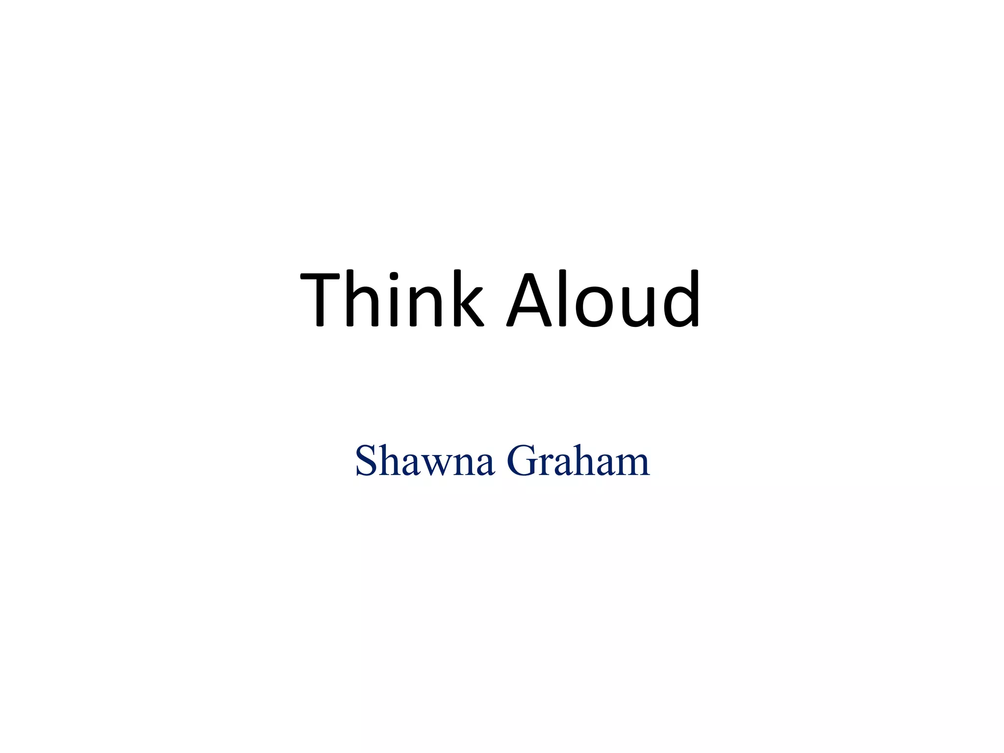 Think Aloud | PPTX