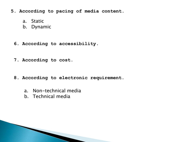 Classification of Instructional Media | PPTX | Education