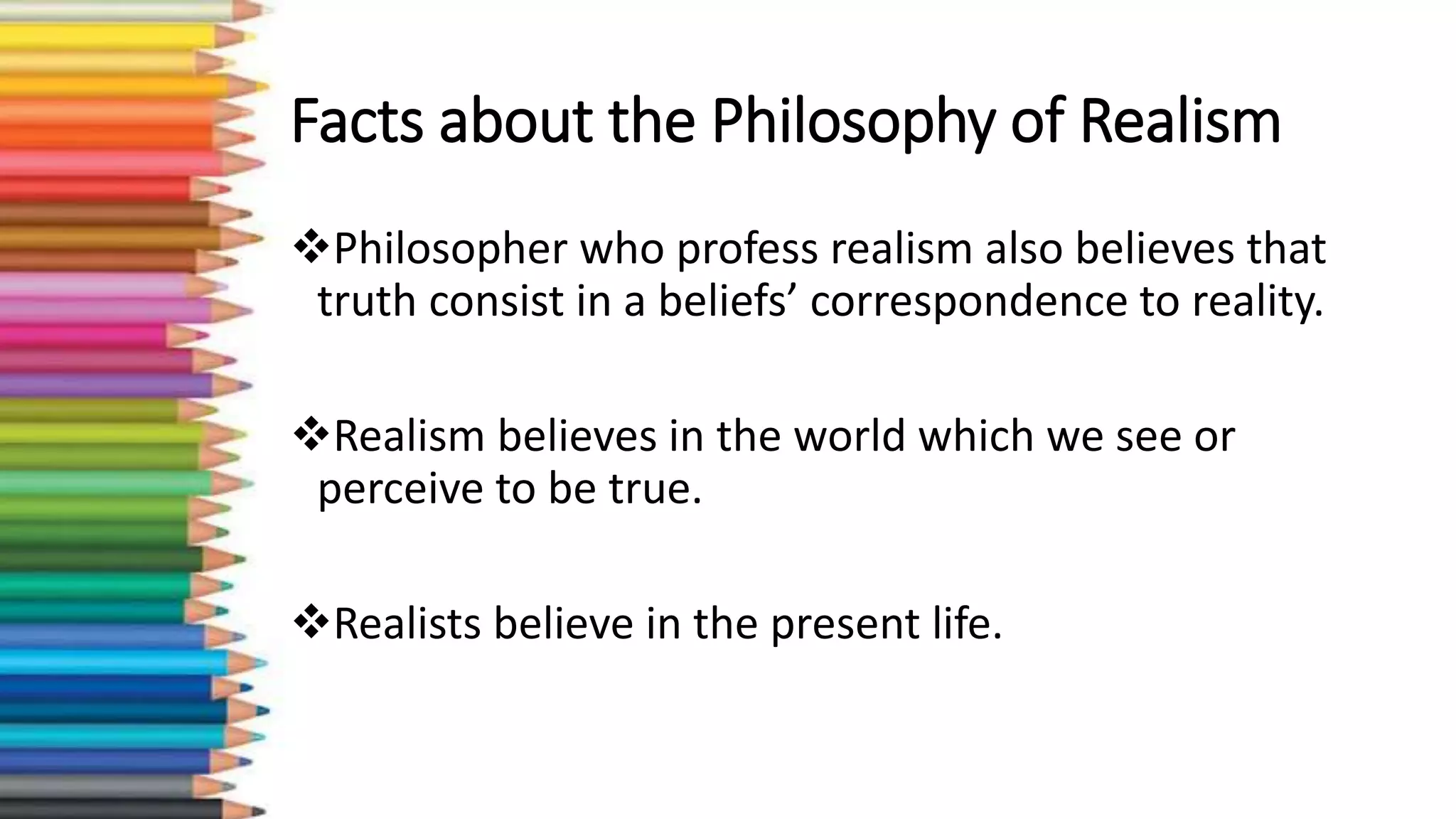 REALISM IN EDUCATION | PPTX