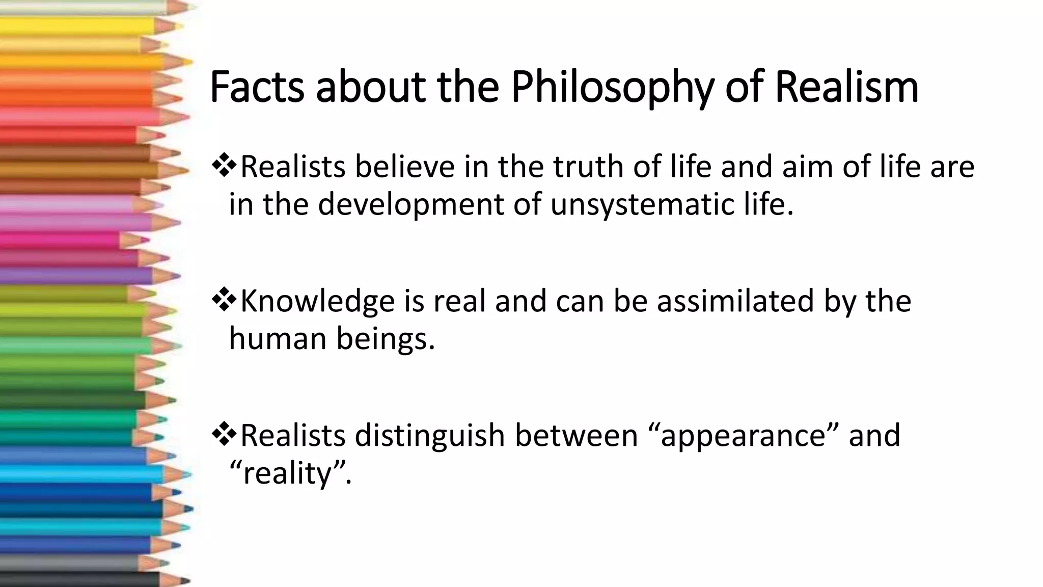 REALISM IN EDUCATION | PPTX