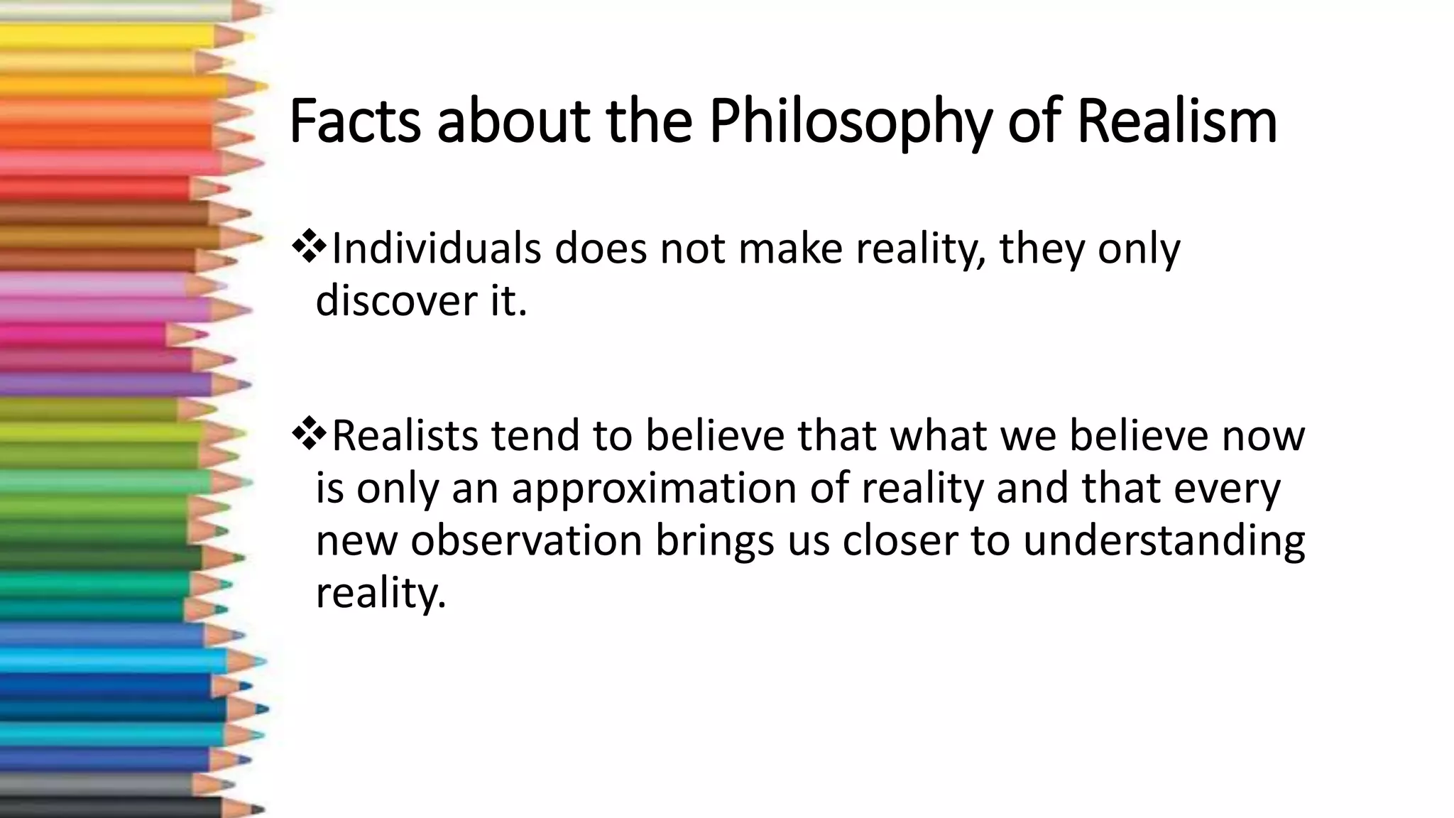 REALISM IN EDUCATION | PPTX