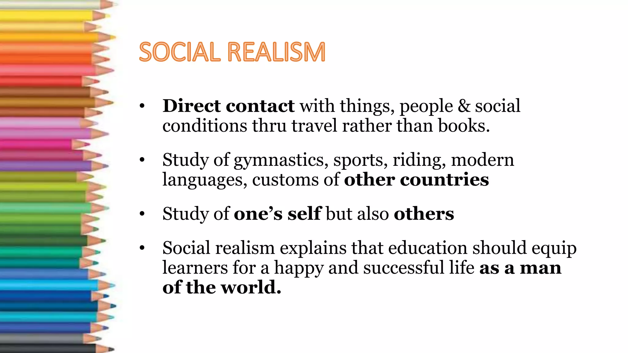 REALISM IN EDUCATION | PPTX