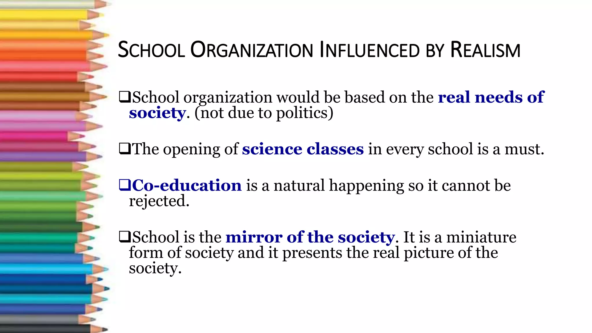 REALISM IN EDUCATION | PPTX