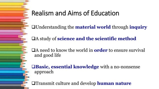 REALISM IN EDUCATION | PPTX | Christianity | Religion & Spirituality