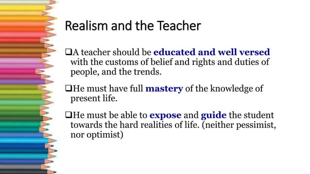 REALISM IN EDUCATION | PPTX | Christianity | Religion & Spirituality