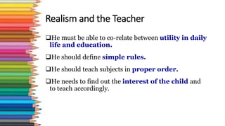 REALISM IN EDUCATION | PPTX