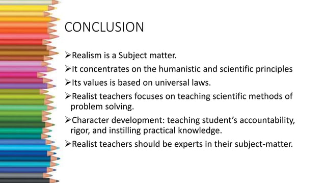 REALISM IN EDUCATION | PPTX | Christianity | Religion & Spirituality