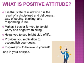 EDUC.205 final.ppt about attitude can shape your life | PPT