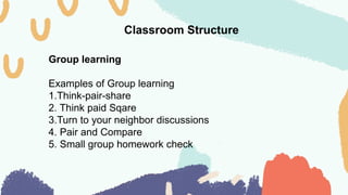 Organization and management of learner-centered classrooms | PPT