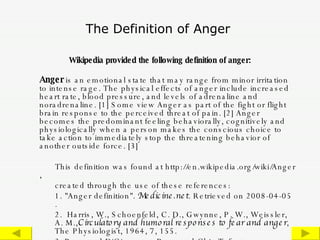 Educ 575 Anger Management Presentation | PPT