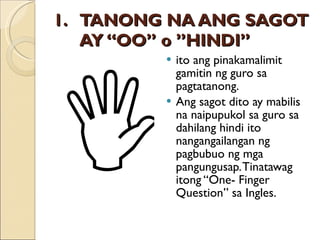 Mga Uri ng Pagtatanong | PPT
